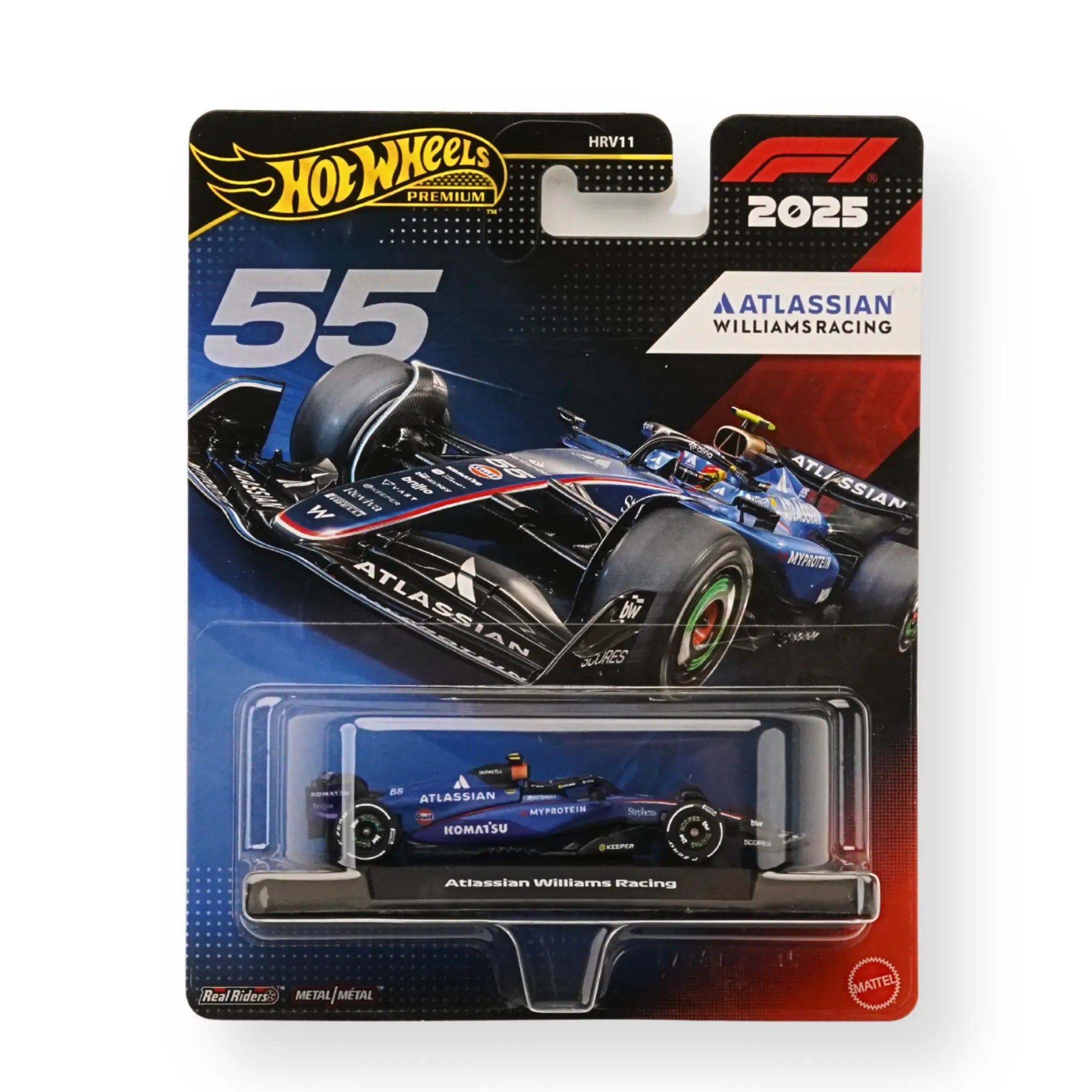 Hot Wheels Premium Atlassian Williams Racing Formula 1 Car 1:64 Die-Ca ...
