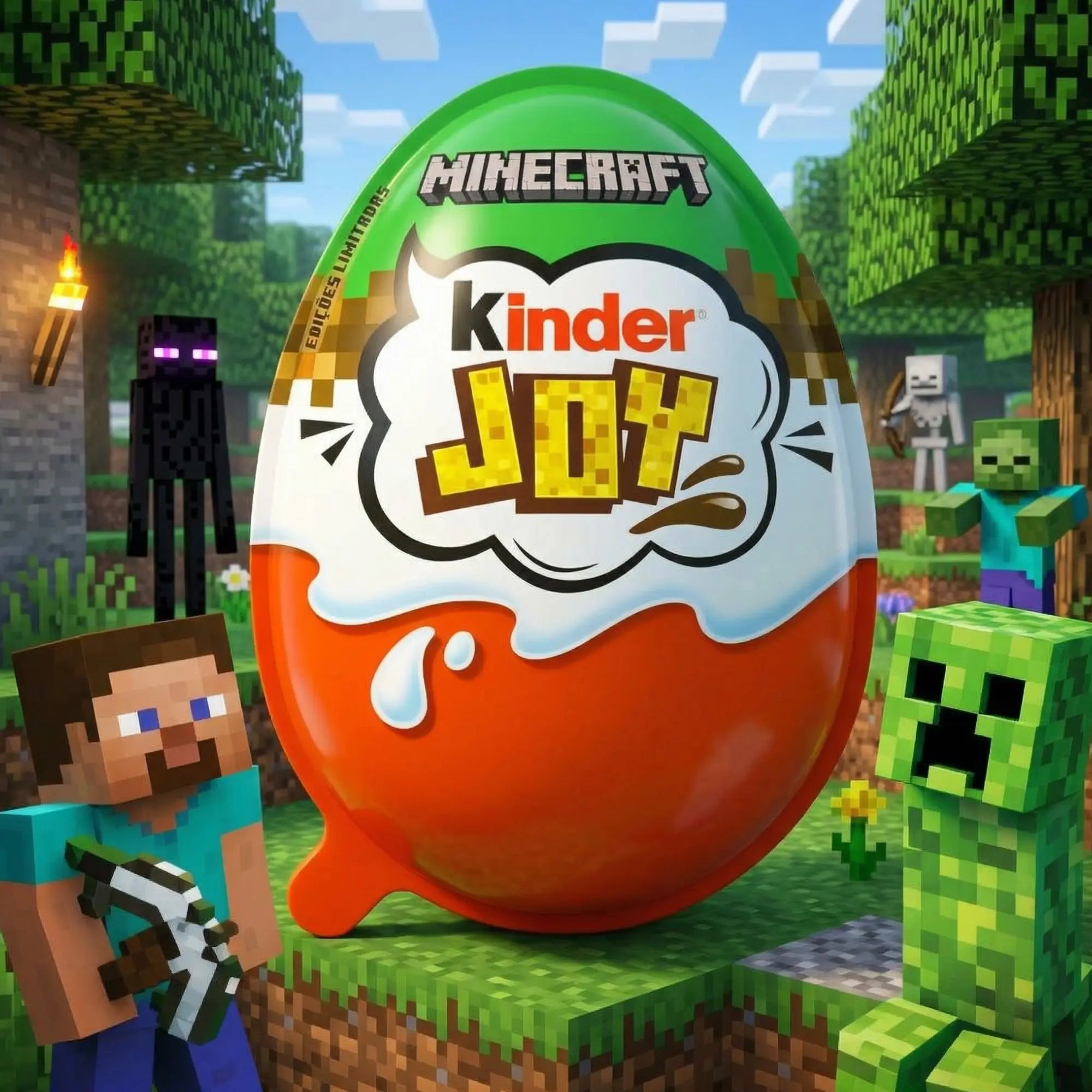 Minecraft Kinder Joy Collectible Surprise Toy | Imported Mini Figures ...